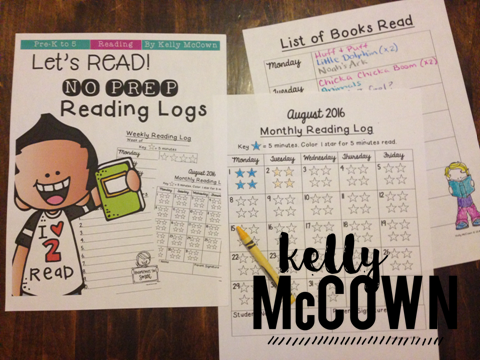 Kelly McCown: Let's READ NO PREP Reading Logs