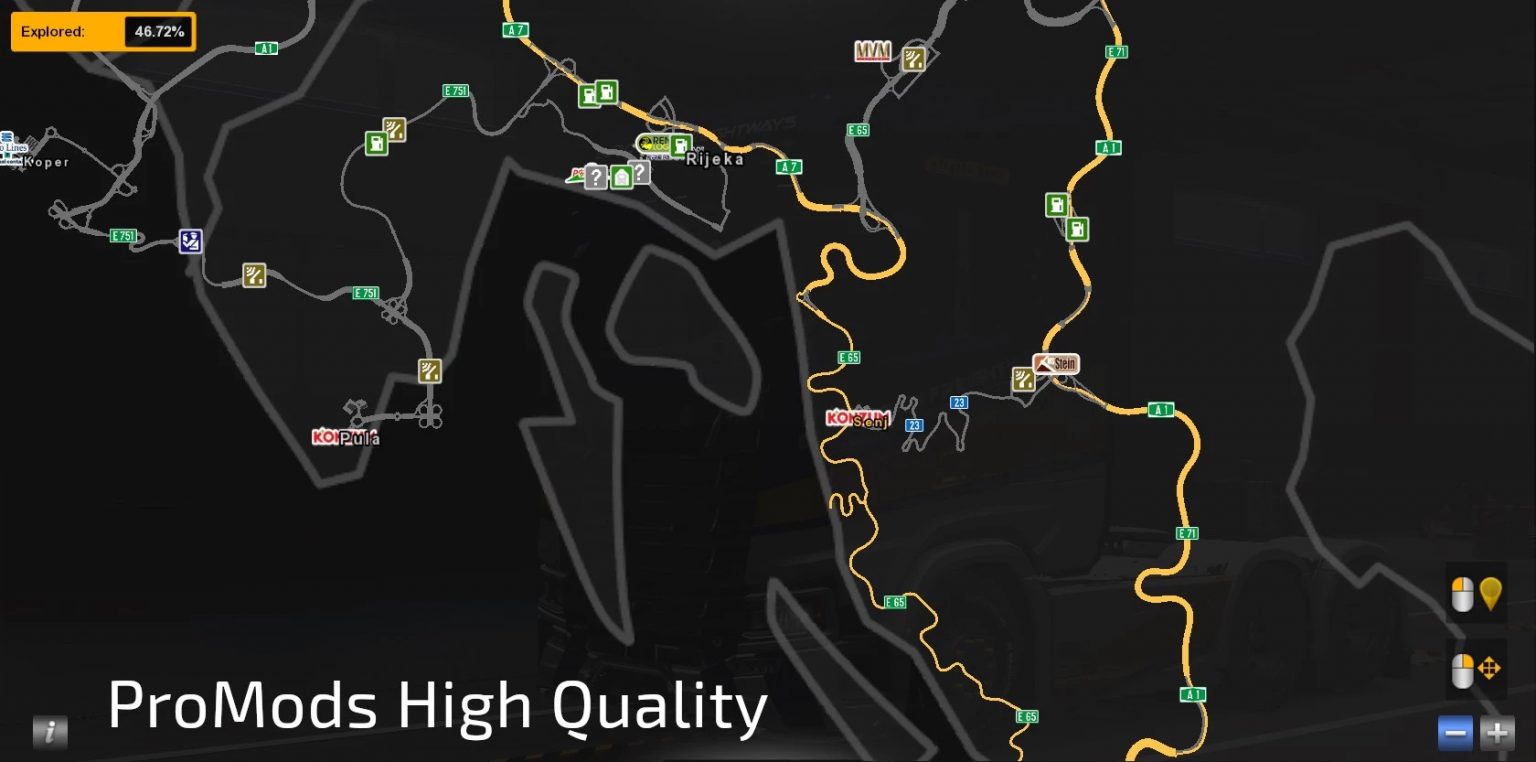 Euro Truck2 Promods High Quality Background Maps V1 2 Ets2