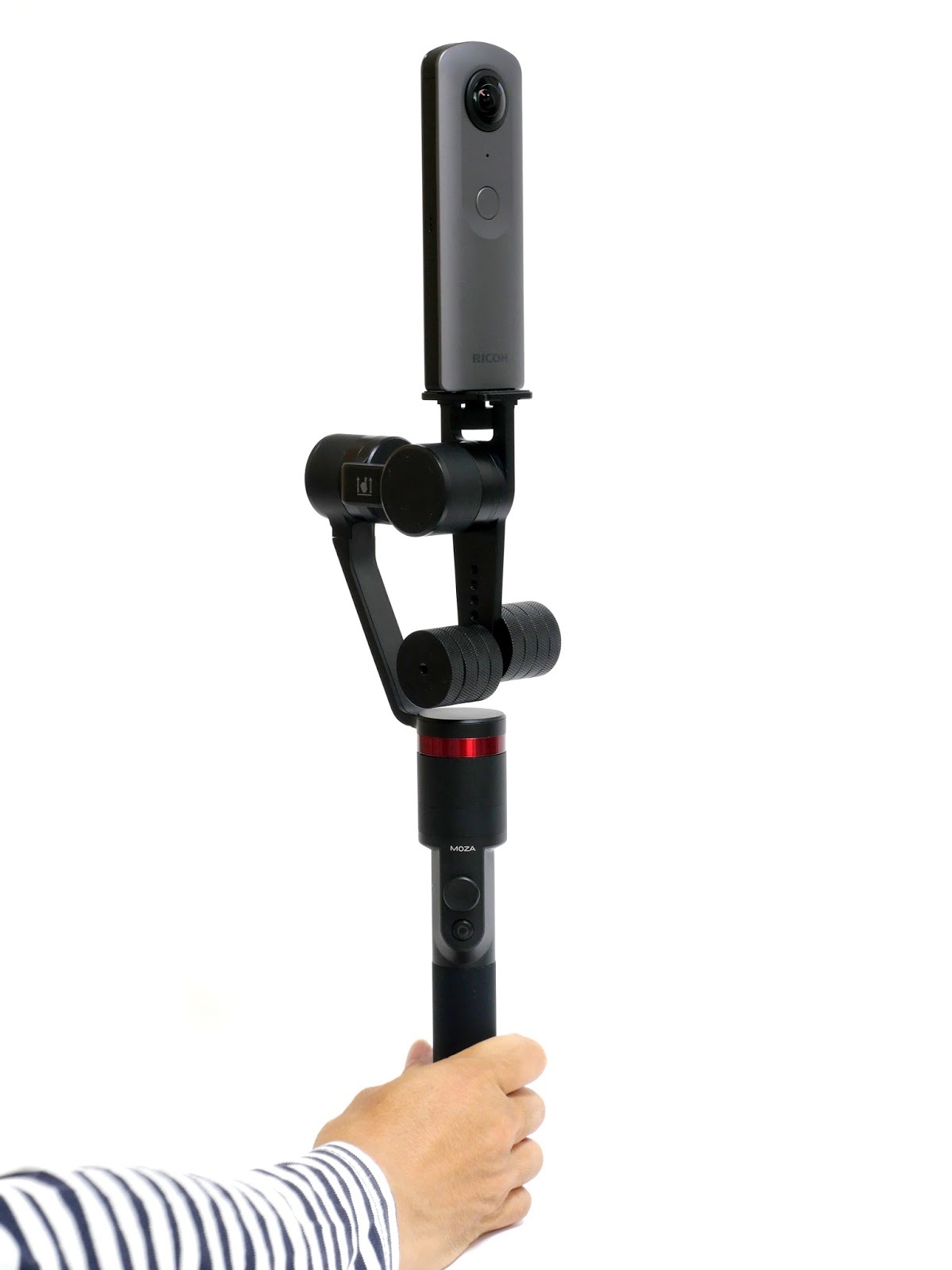 360度カメラの手振れ・ゆれを取り除く360度カメラ用スタビライザーmoza Guru360 Mini360レビュー。ほぼすべての市販360度