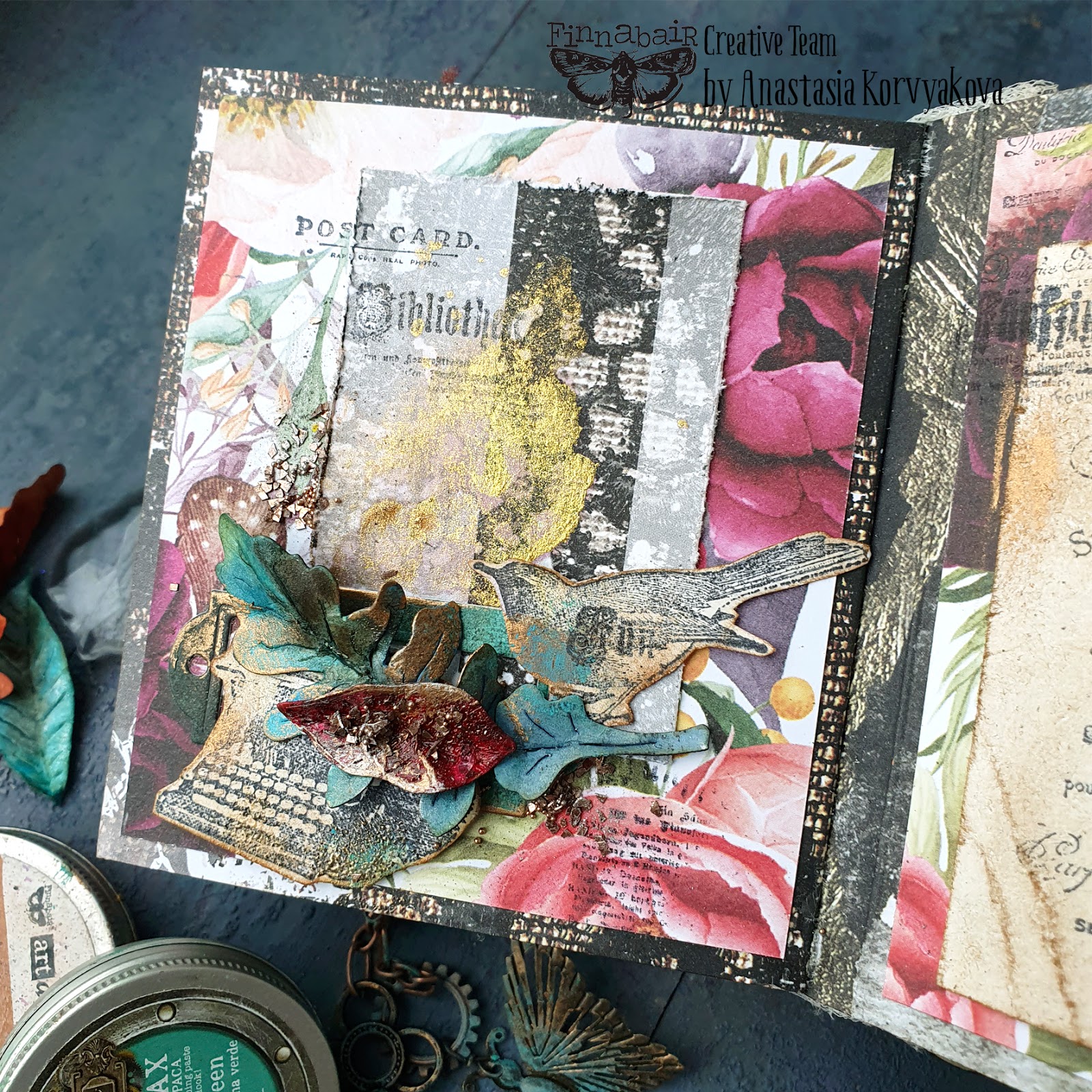 AnastasiaElena design: mixed media album cover shaker /+video tutorial