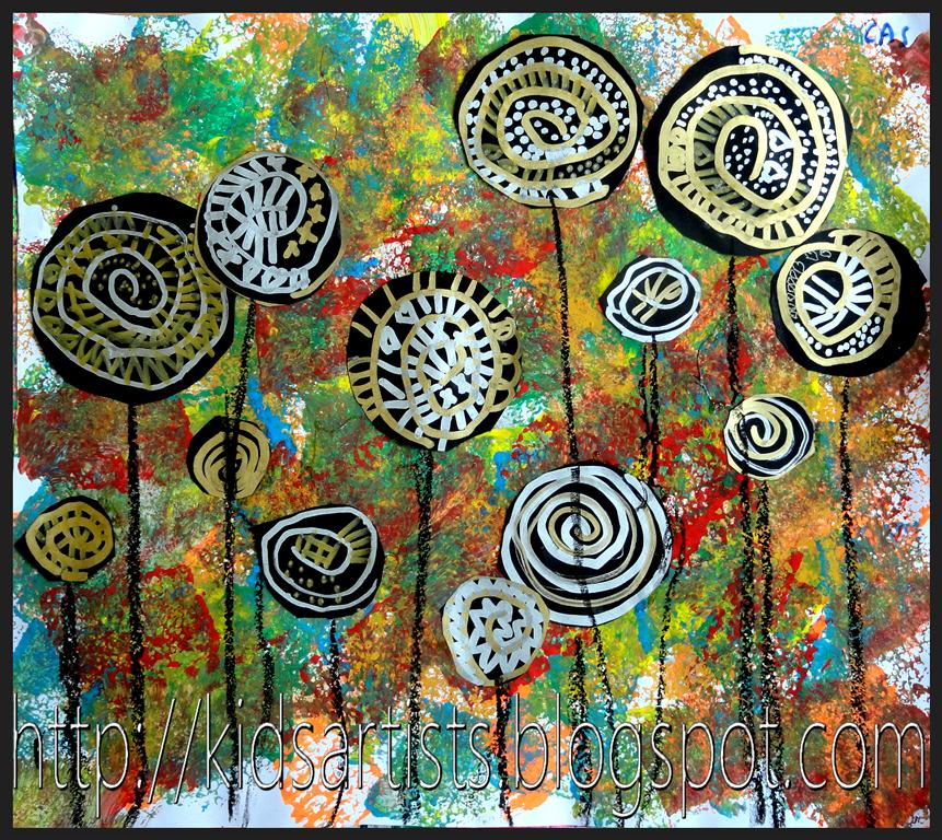 Kids Artists: Lollipop trees like Hundertwasser