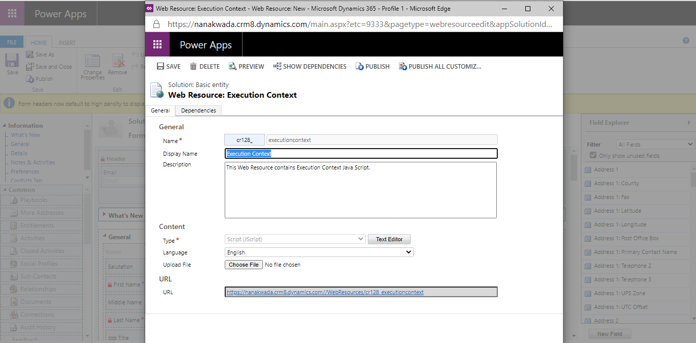 Using FormContext as Global variable in D365
