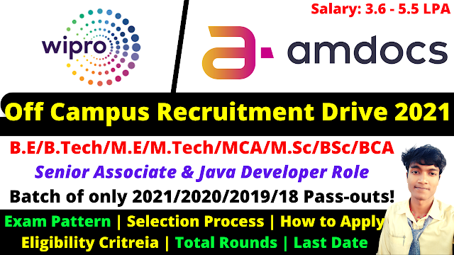 Amdocs Off Campus Drive 2021 | Java Developer | B.Tech/B.E. in Any ...