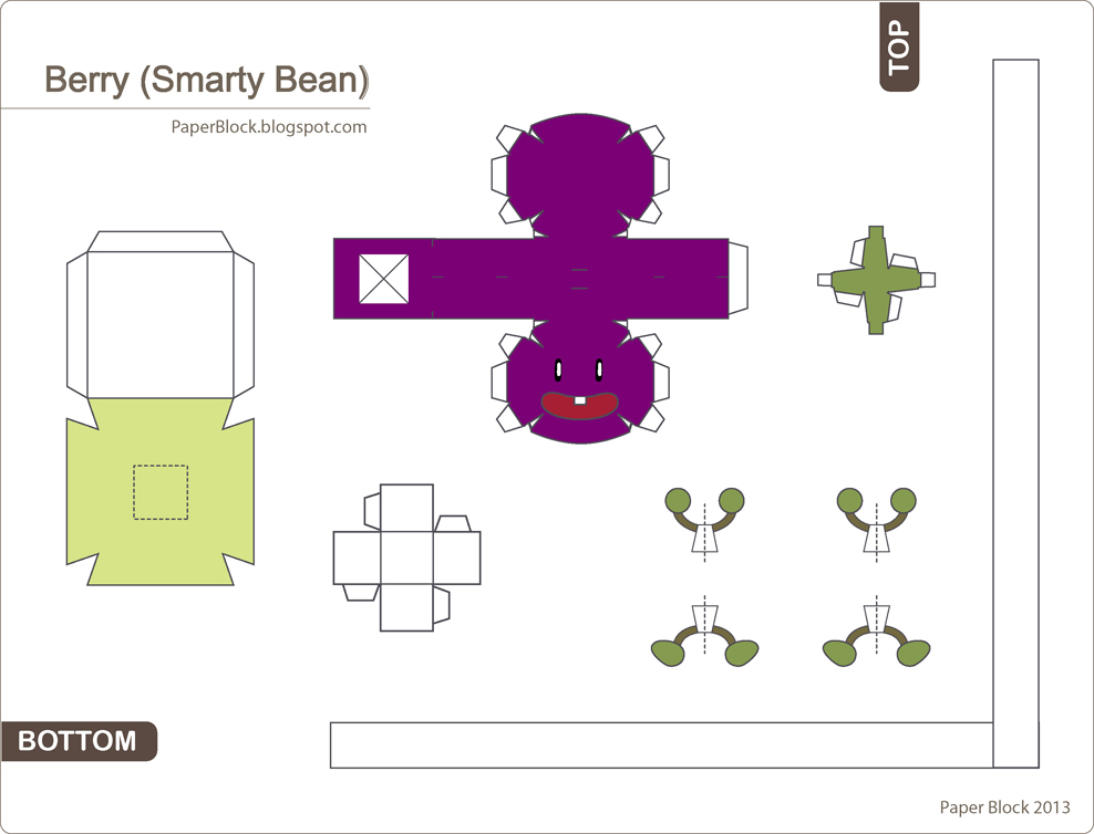 PAPER BLOCK: Template - Berry (Smarty Bean)