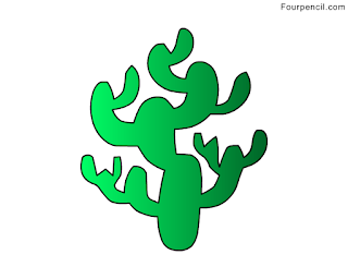 FourPencil: How to draw a Moss for kids - step by step