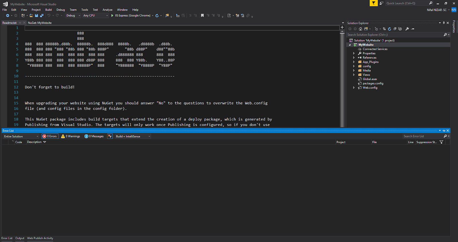 Easy Code Stuff: Setting Up Umbraco 8 Using NuGet Package Manager