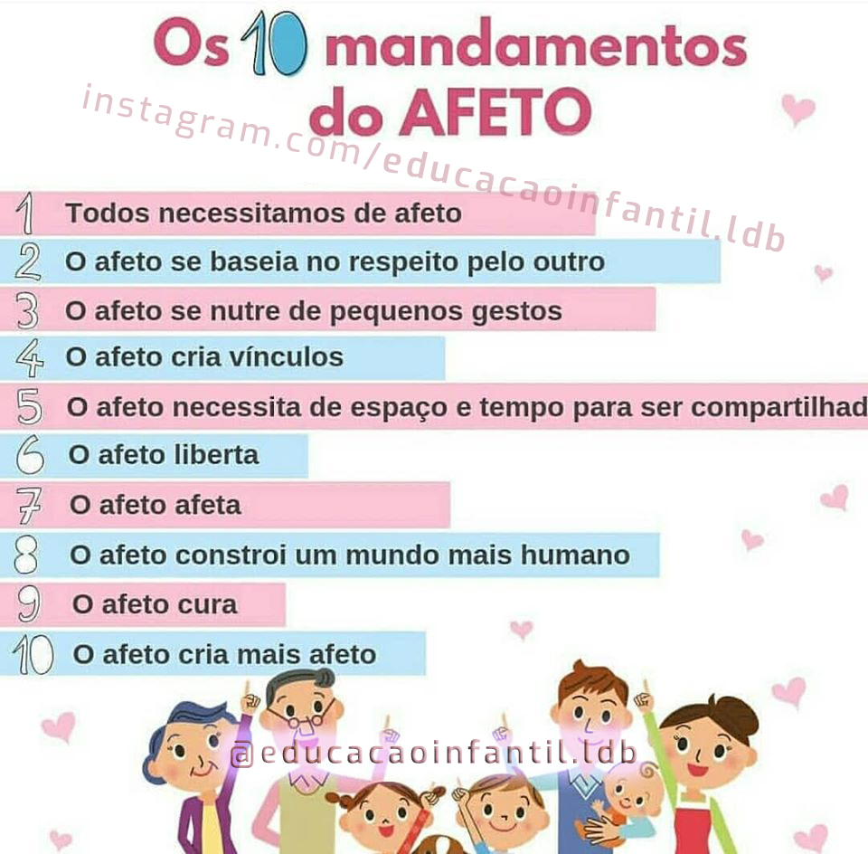 Silylandia Educacional: Os 10 mandamentos do Afeto