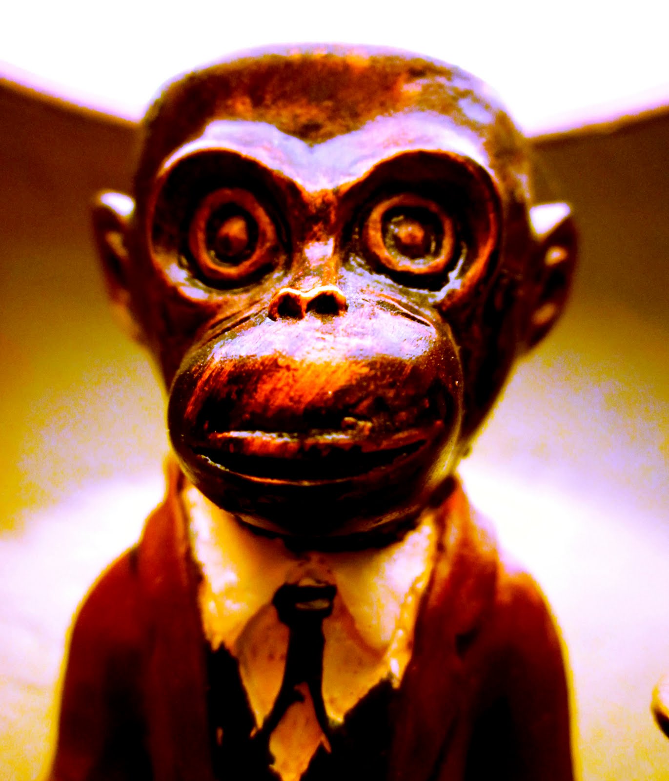 repetition means everything: Evil monkey at the bottom of our stairs