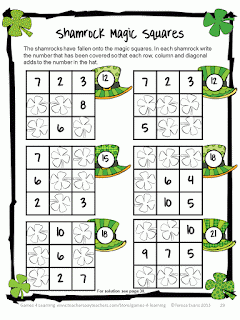 Fun Games 4 Learning: St. Patrick's Day Math Freebies