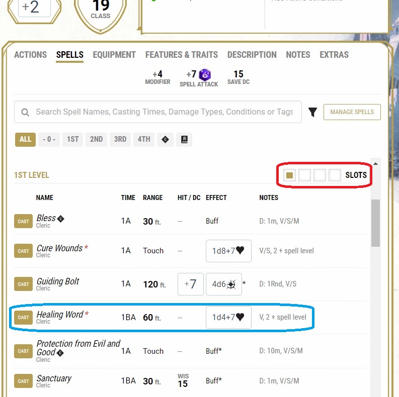 Casting Spells in D&D 5e