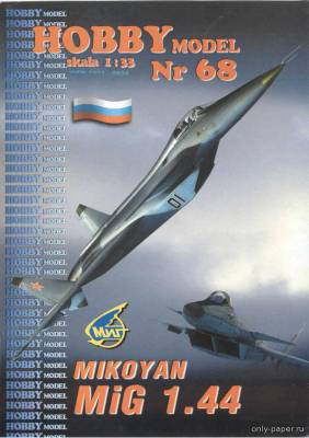 Amantes da Aviação: Mikoyan Mig 1.44 Russia( Hobby Model) Escala 1/33