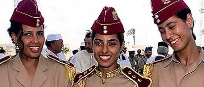 FUN TO BE BAD: Gadaffi's Amazon body Guards