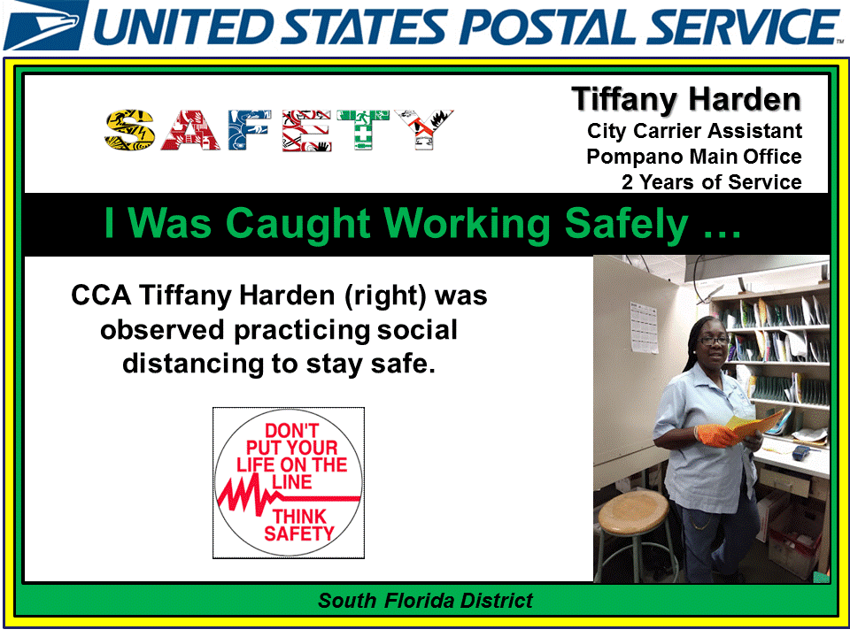 South Florida Postal Blog: 'I Was Caught Working Safely ...'