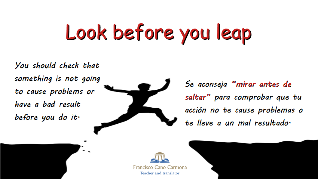 Estantes En El Aula Idioms CLXX Look Before You Leap estantes-en-el-aula-idioms-clxx-look-before-you-leap