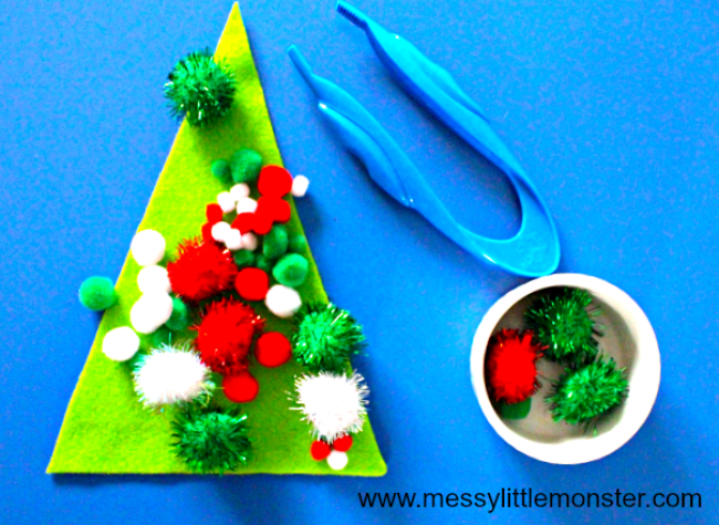 Christmas Fine Motor Skills - Messy Little Monster