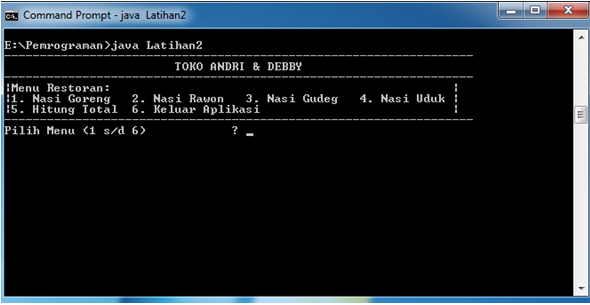 Membuat Program Toko dengan Java 2