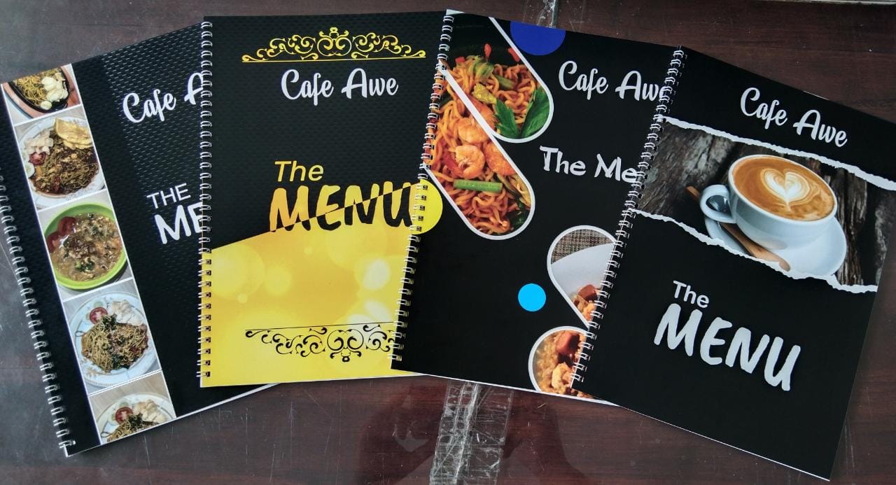 Jasa Pembuatan Buku Menu Cafe ~ Print Corner