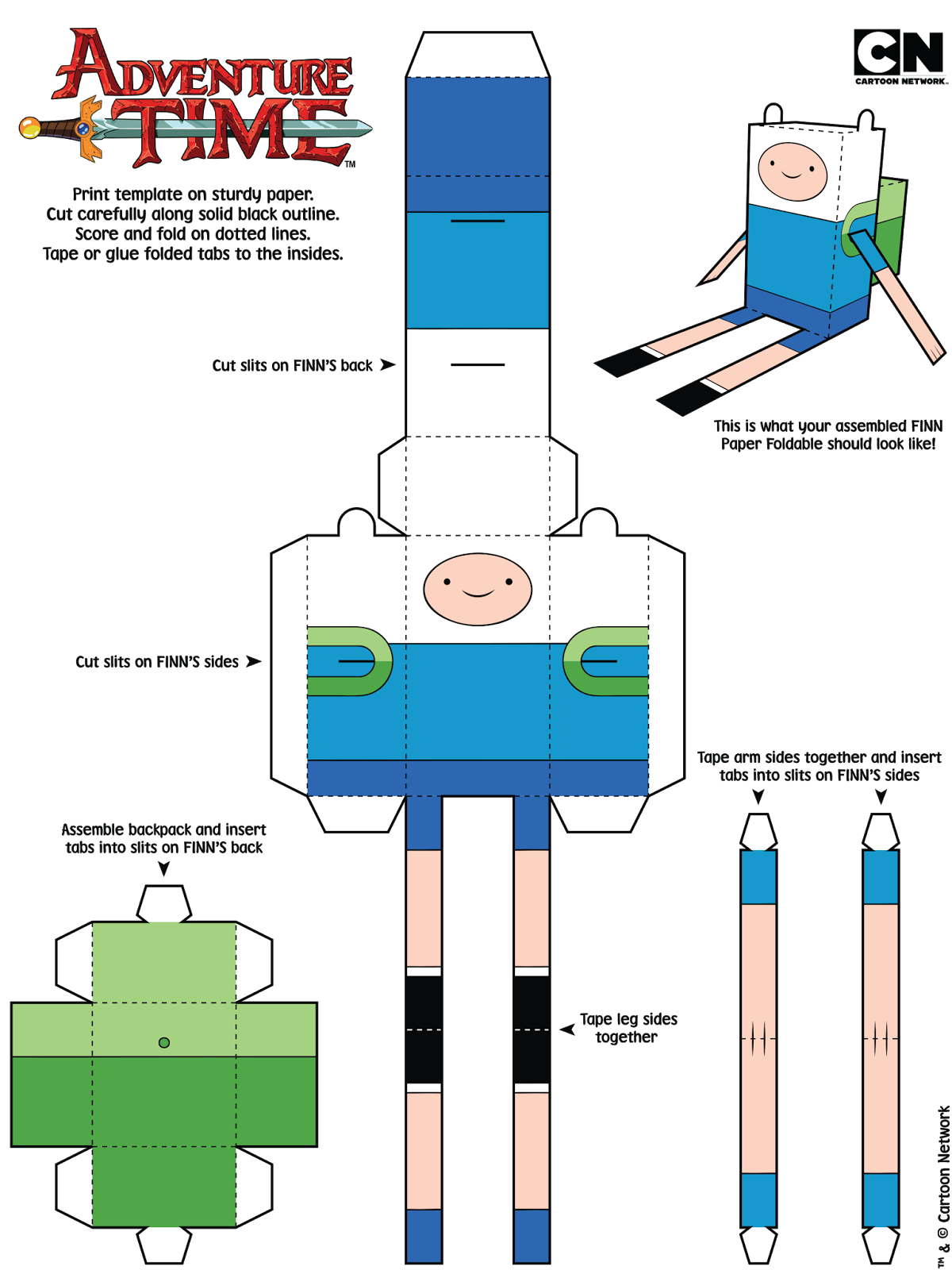 paper toys: finn