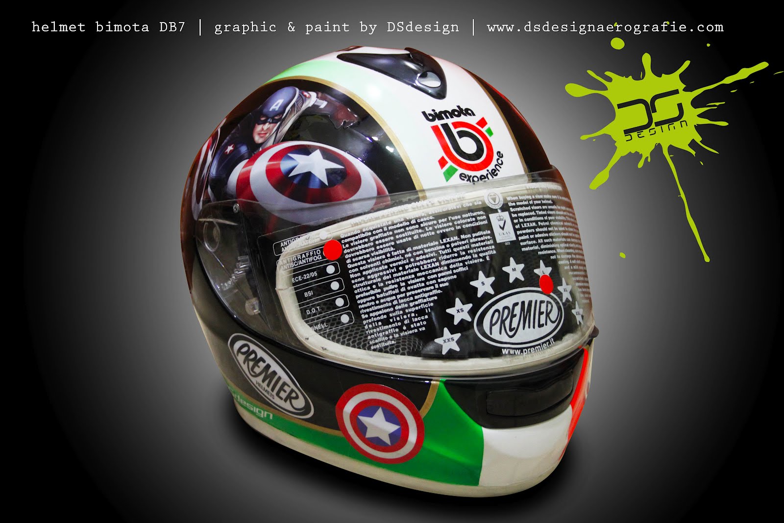 Racing Helmets Garage: Premier Monza "Bimota DB7" by DS Design Aerografie
