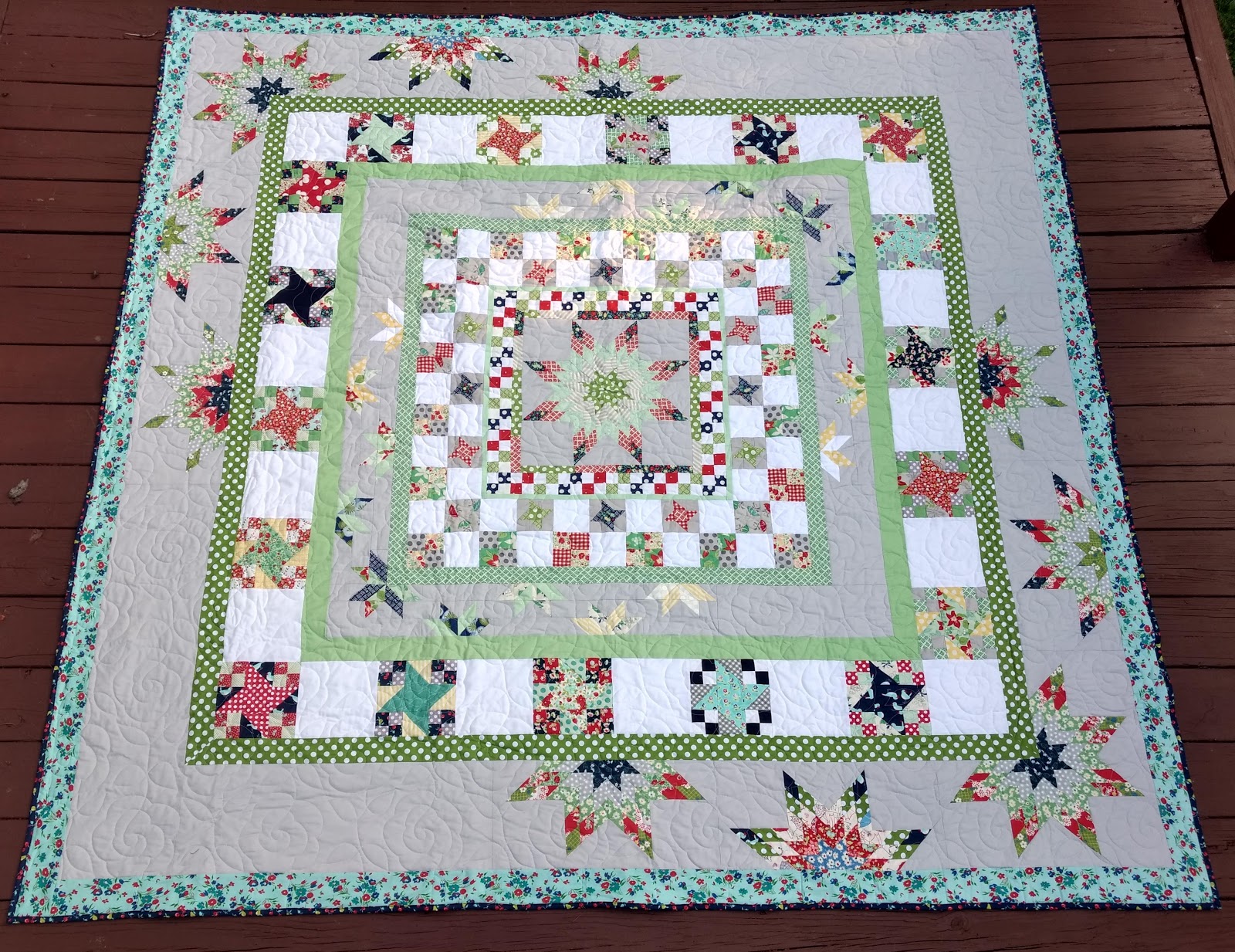 Little Bunny Quilts: April Showers {Finished C2C Quilt}