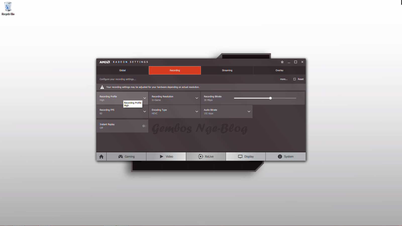 Mengenal Lebih Dalam Tentang AMD ReLive - Gembos Nge-Blog