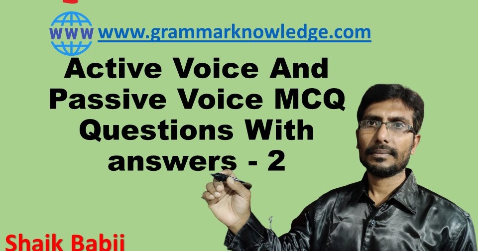 English Grammar Active Voice And Passive Voice MCQ Questions With ...