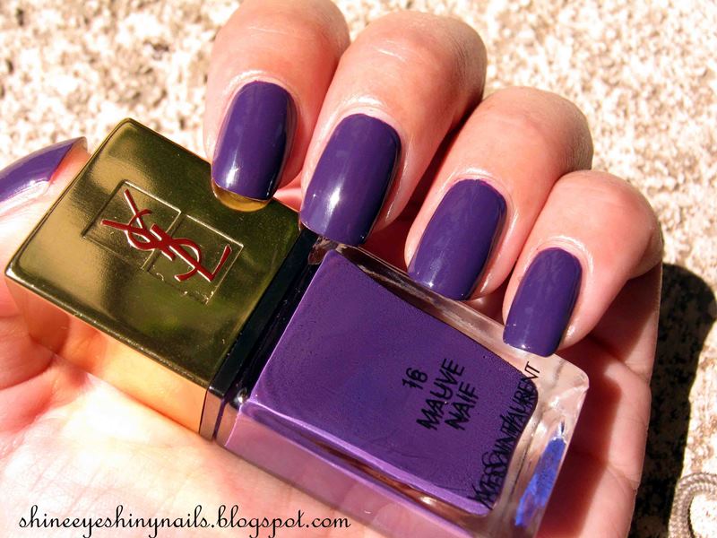 old: shine eye's shiny nails: ysl mauve naif