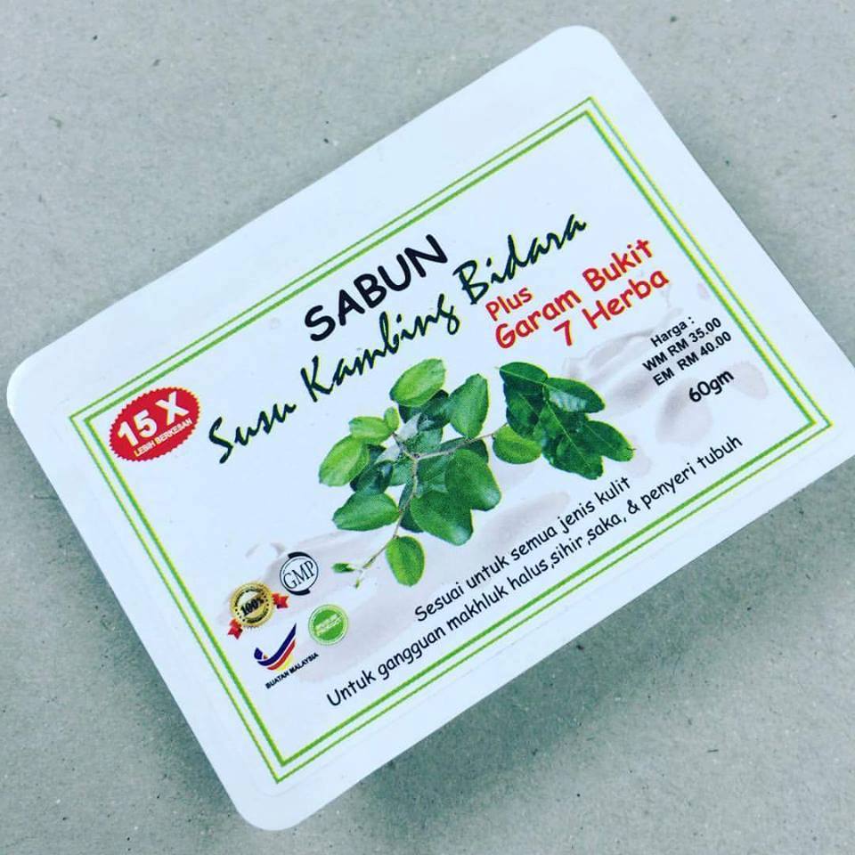SABUN SUSU KAMBING BIDARA PLUS GARAM BUKIT 7 HERBA - HARGA MURAH ...