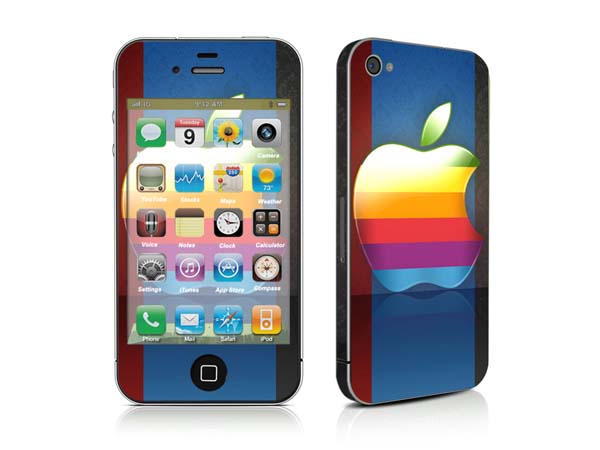 Apple latest accessories: apple logo iPhone skin sticker with wallpaper