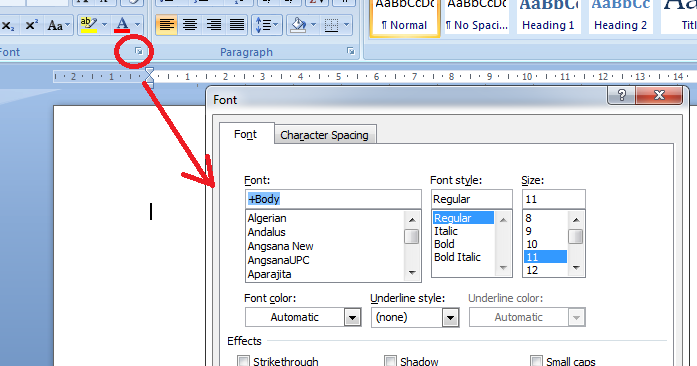 Pemberian Efek Karakter Dokumen Ms. Word - Word Pekantoran
