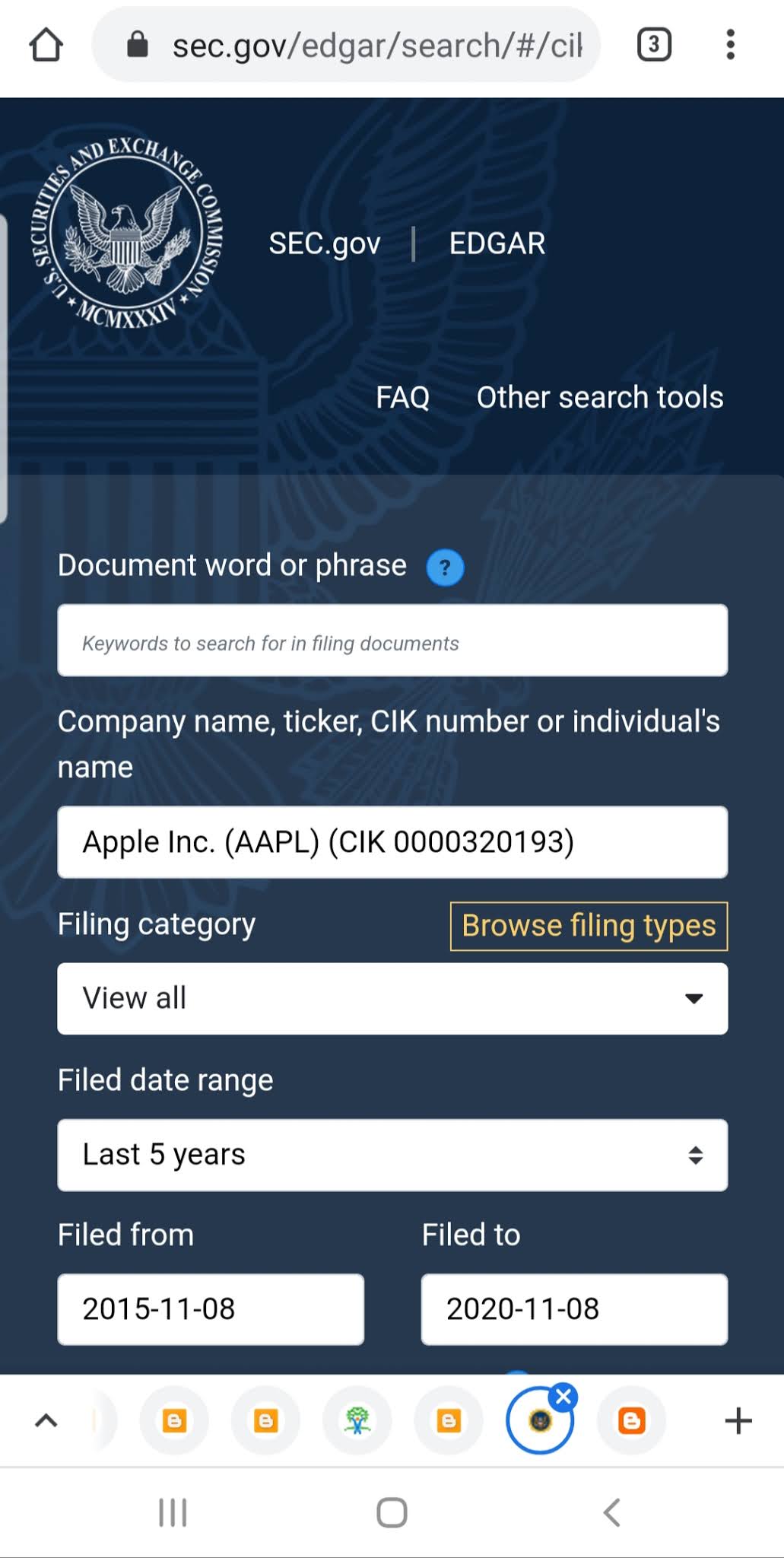SEC 레포트 (10-K, 10-Q, 8-K) (8-K에 해당하는 9 Section 및 31가지 Items 및 8-K 공시조회 방법)