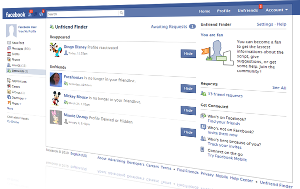 Who Unfriended Me On Facebook ~ Facebook Tips