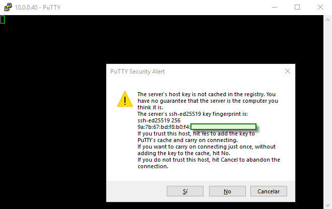 Plink SSH: Auto aceptar hostkey fingerprint al crear un túnel local ...