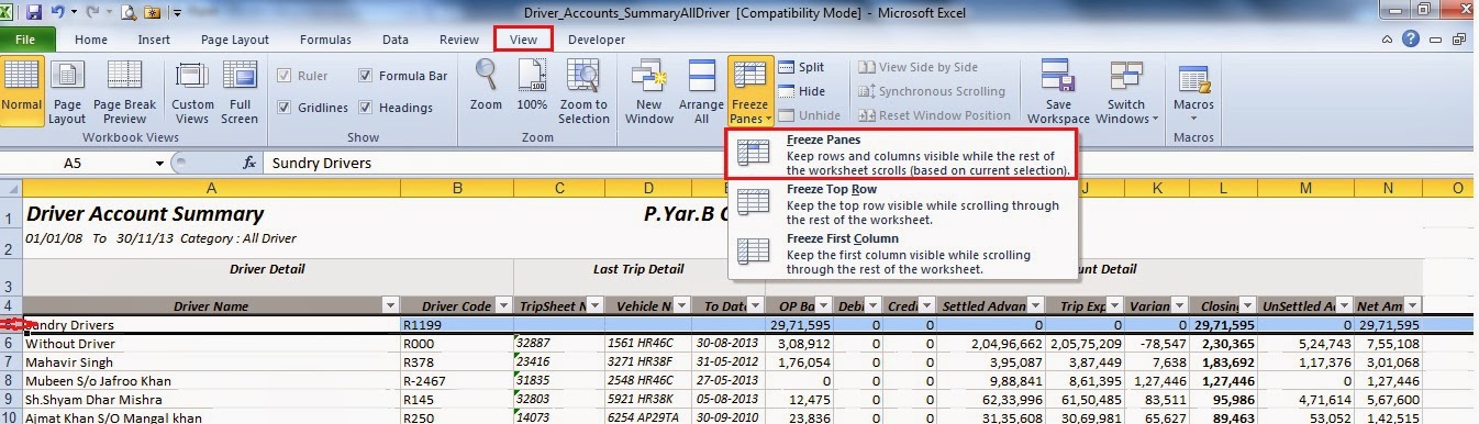 Fix One Or More Rows Header In Microsoft Excel PR s Blog Fix One Or More Rows Header In Microsoft Excel PR s Blog