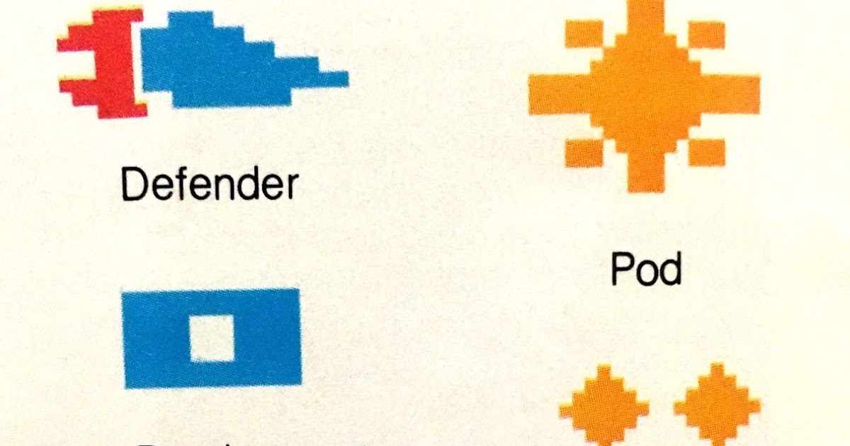 Defender sprites for Atari