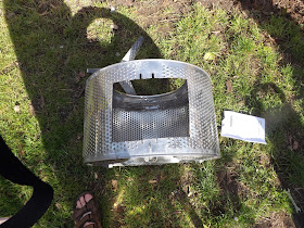 Bushcraft Education : Adapt and Improvise; washing machine BBQ