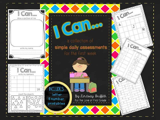 For the Love of First Grade: FREEBIE Friday {Beginning of Year Assessments}