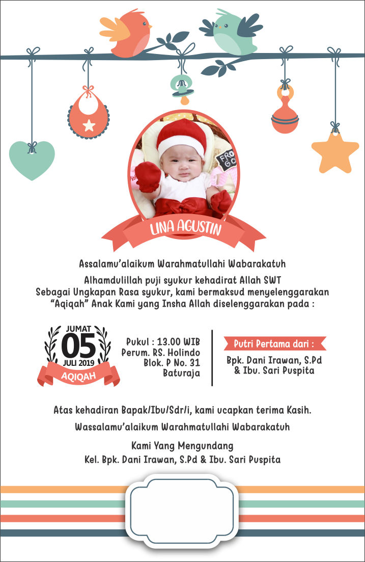 Free 50 Desain Undangan Aqiqah dan Tasyakur Anak CorelDraw CDR ...