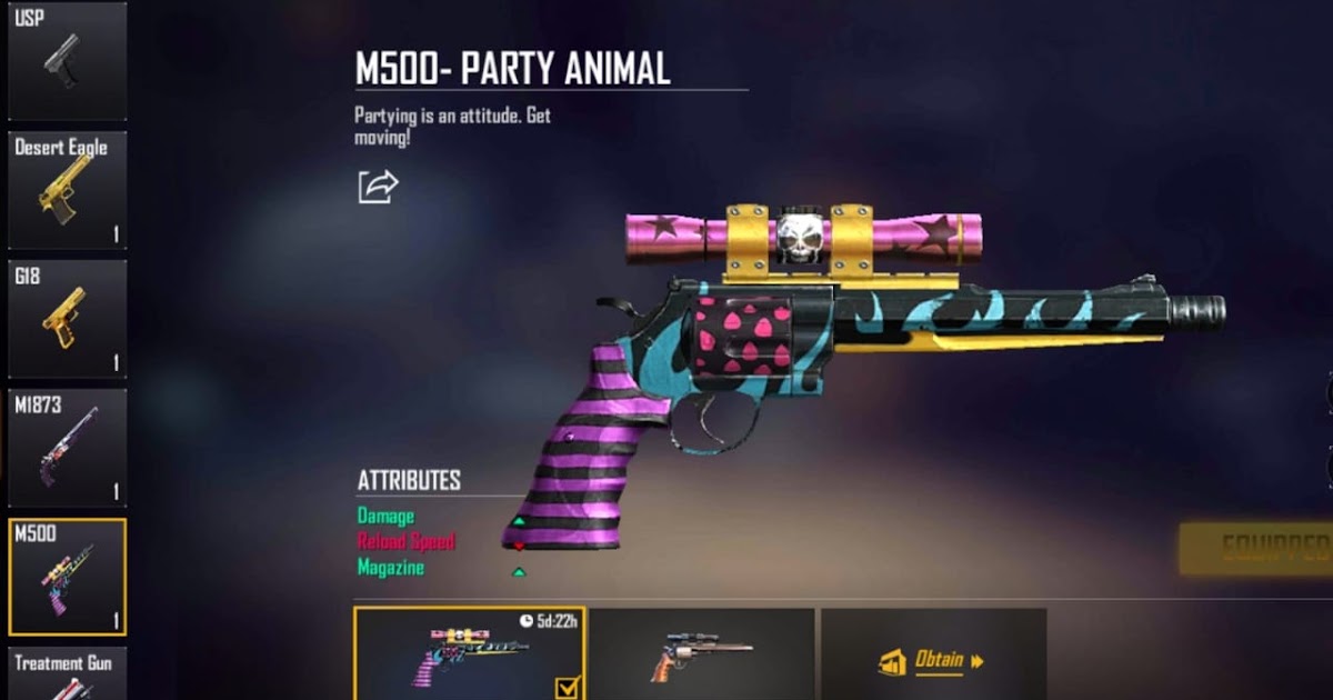 All Pistols in Free Fire | Free Fire All Pistols