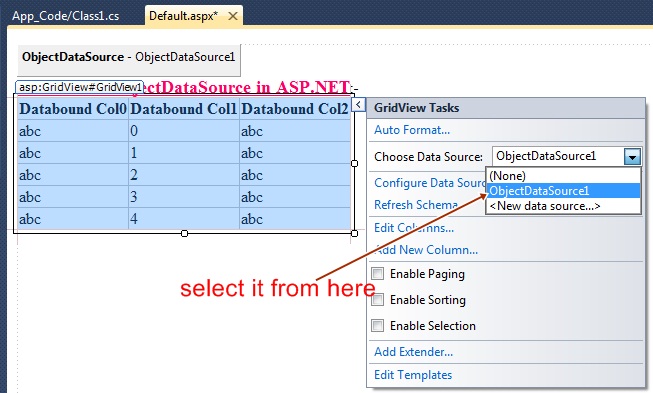 How To Use Objectdatasource Control In Applications My Tutorials