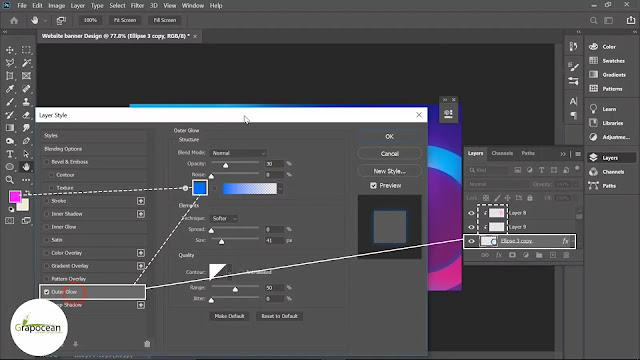 Professional Website Banner Design - Adobe Photoshop Tutorial