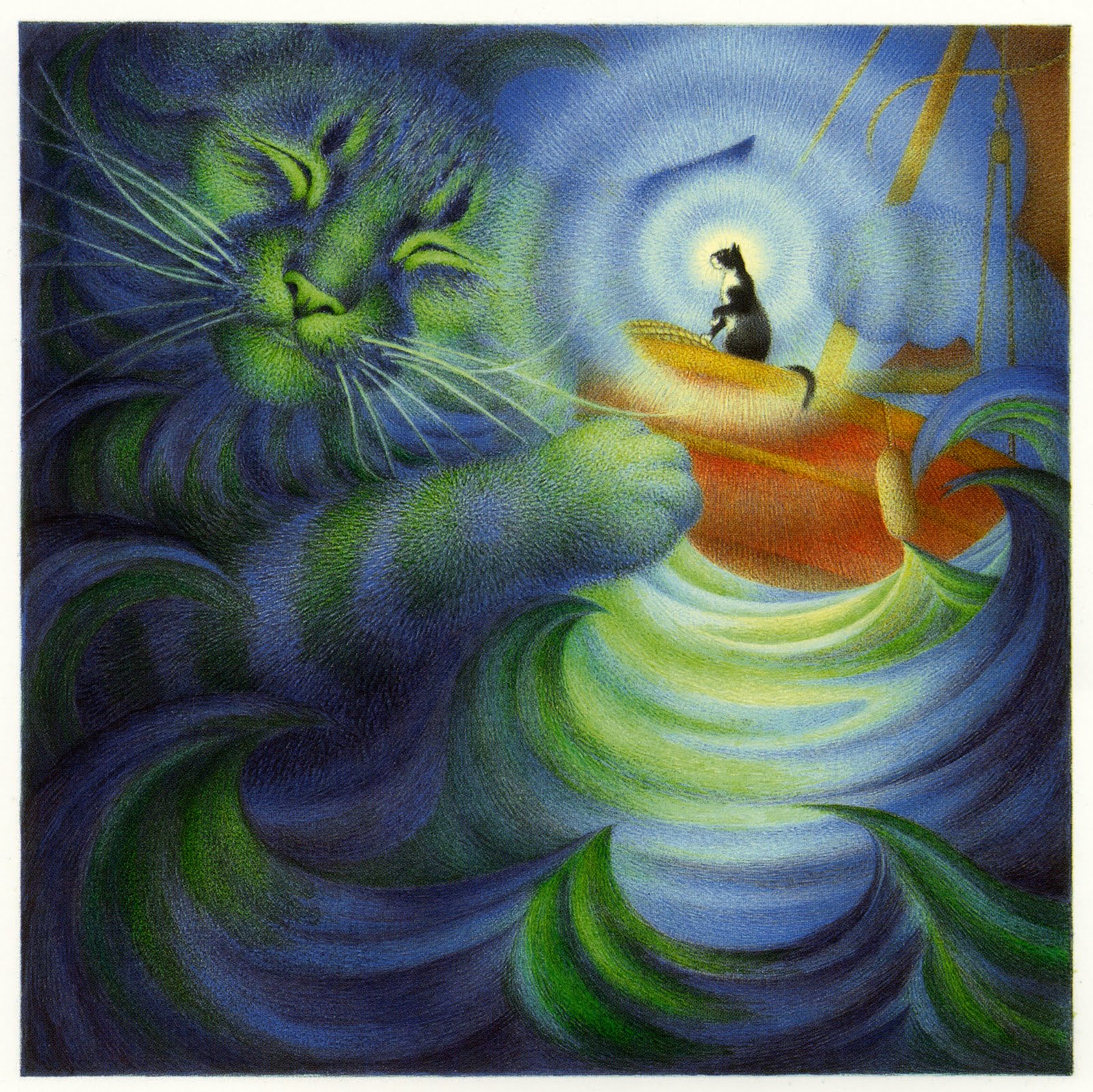 The+Mousehole+Cat-6.jpg 1,600×1,599 pixels | Cat art, Whimsical cats ...