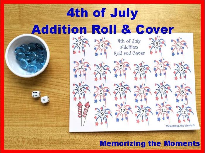 Memorizing the Moments: 4th of July Addition Roll and Cover