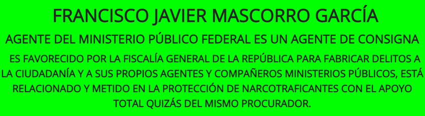 FRANCISCO JAVIER MASCORRO GARCIA