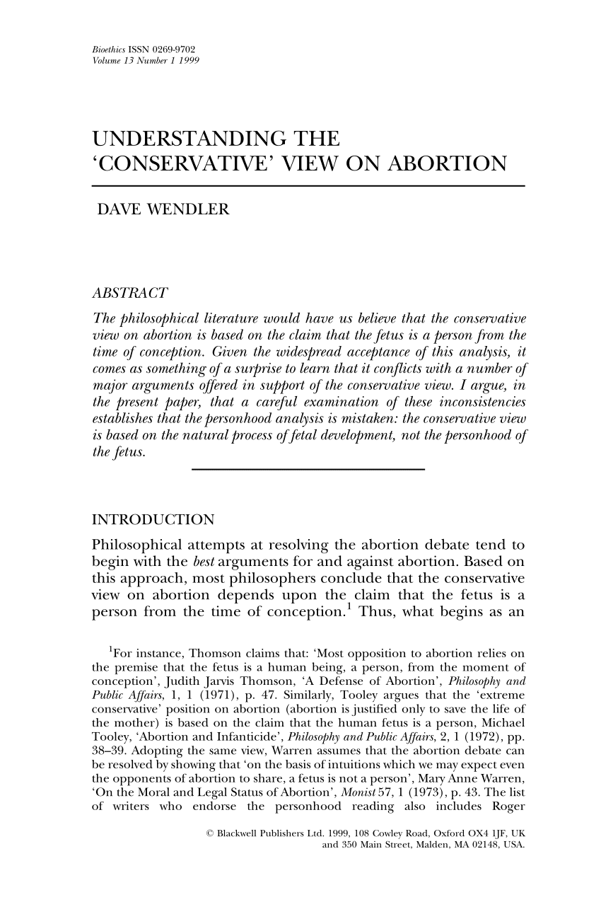 essay examples: Abortion Argument Essay