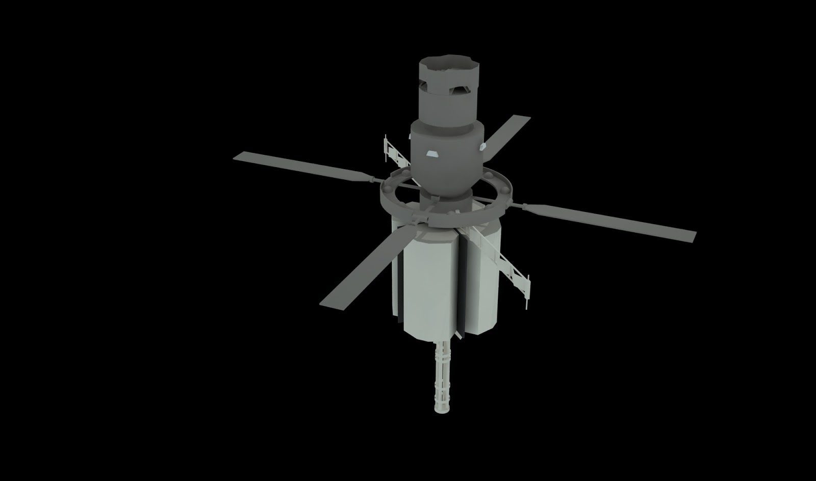 paperhobby: ODIN Space Station from Call of Duty: Ghosts 1/100