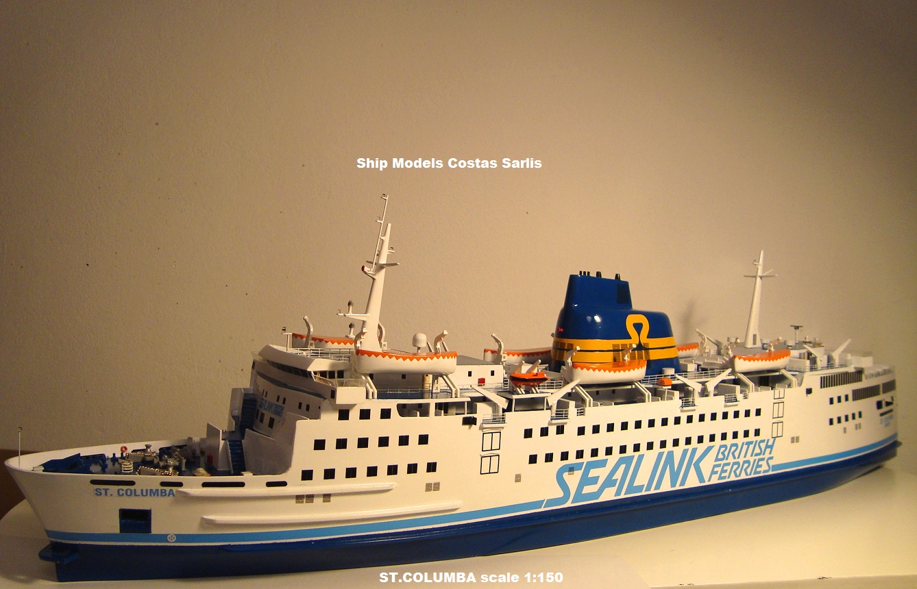 Ship Models Costas Sarlis: ST.COLUMBA - SEALINK BRITISH FERRIES scale 1:150