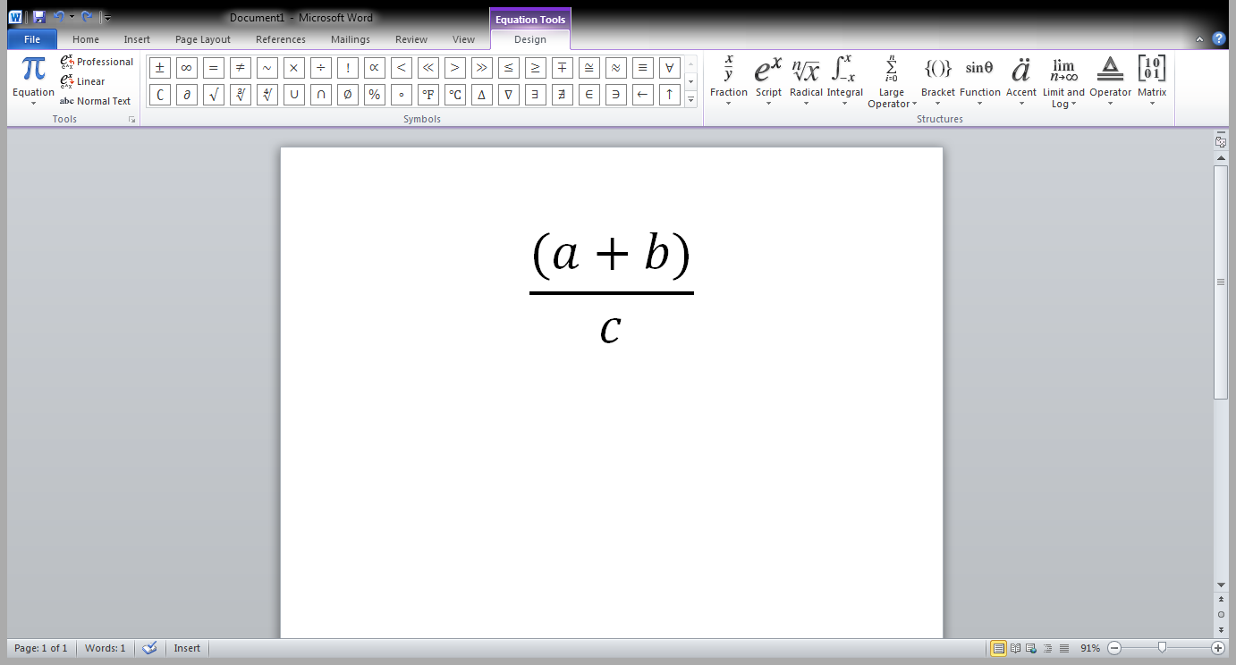 How to Insert Math Equations using Microsoft Word - Yes Edu