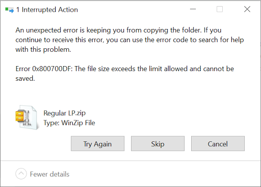 SharePoint Online: Fix "Error 0x800700DF: The file size exceeds the limit allowed and cannot be ...