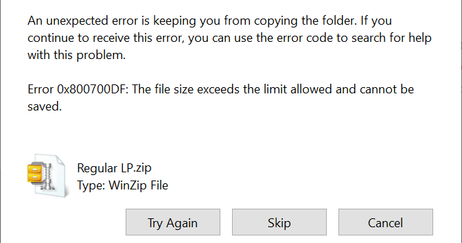 SharePoint Online: Fix "Error 0x800700DF: The file size exceeds the ...